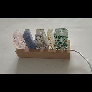 Hand Crafted | Other | Resin Custom Name Sign W Light Up Display | Poshmark